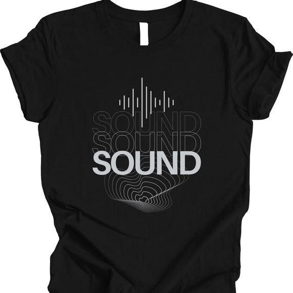 Tops | Tshirt Sound Waves Music Tshirt | Poshmark